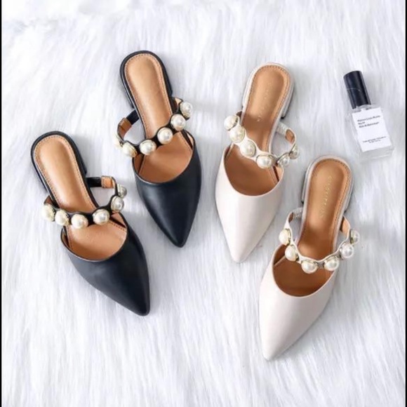 Shoes | Pearl Beaded Mules | Poshmark